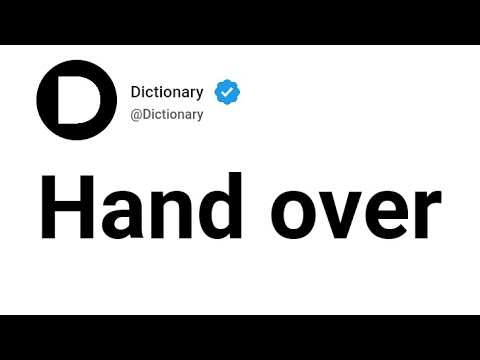 Hand over Meaning In English