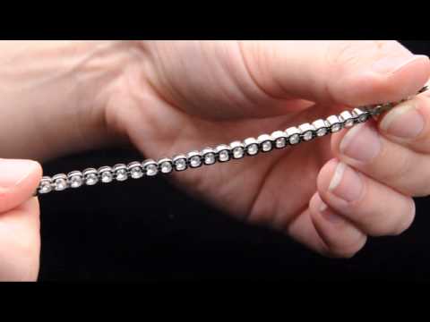 Inox Jewelry Women's Stainless Steel Joined Round CZ Tennis Bracelet-4mm-BR82554