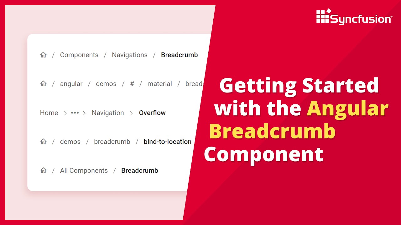 Getting Started with the Angular Breadcrumb Component