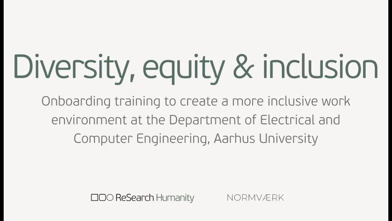 ECE Onboarding – Diversity, Equity and Inclusion - Staff of Electrical & Computer Engineering, AU