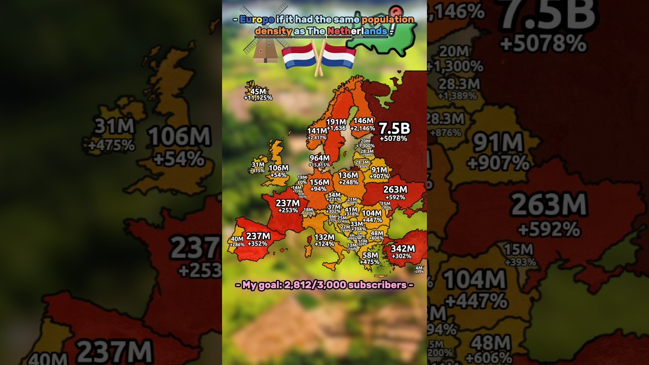 - Europe if it had the same population density as The Netherlands - #mapping #europe #netherlands