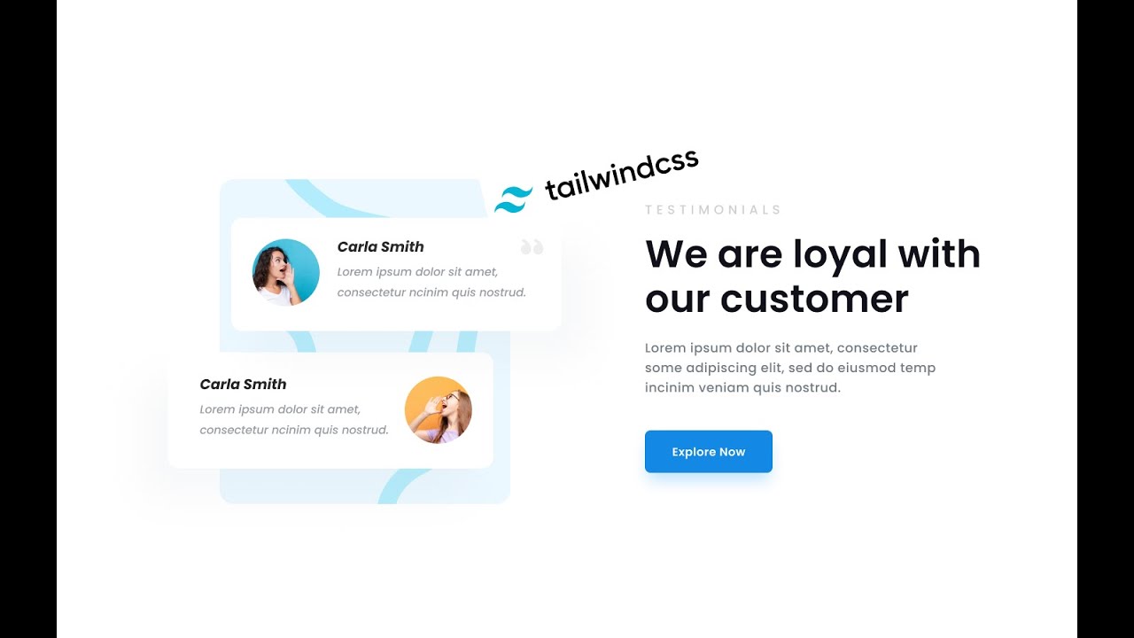 Build Testimonial Template Using TailwindCSS