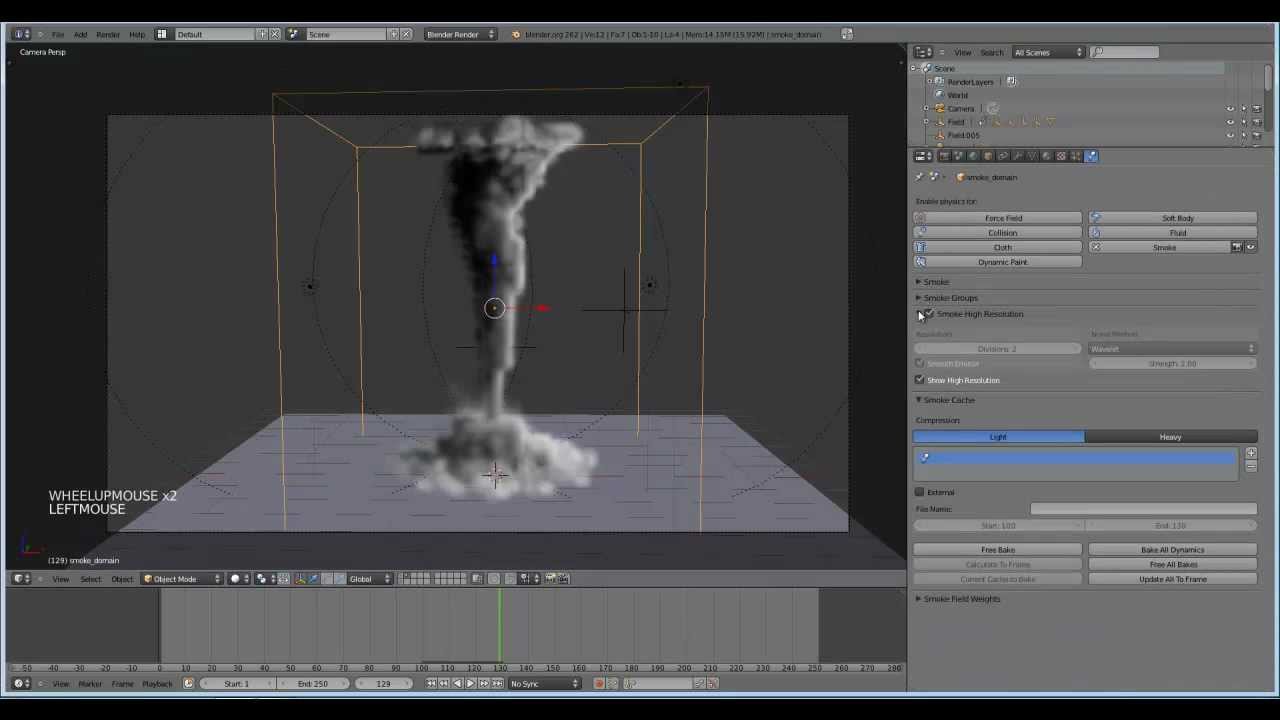 Creating a Tornado with Particles and the Smoke Simulator in Blender 2.6 - part 02