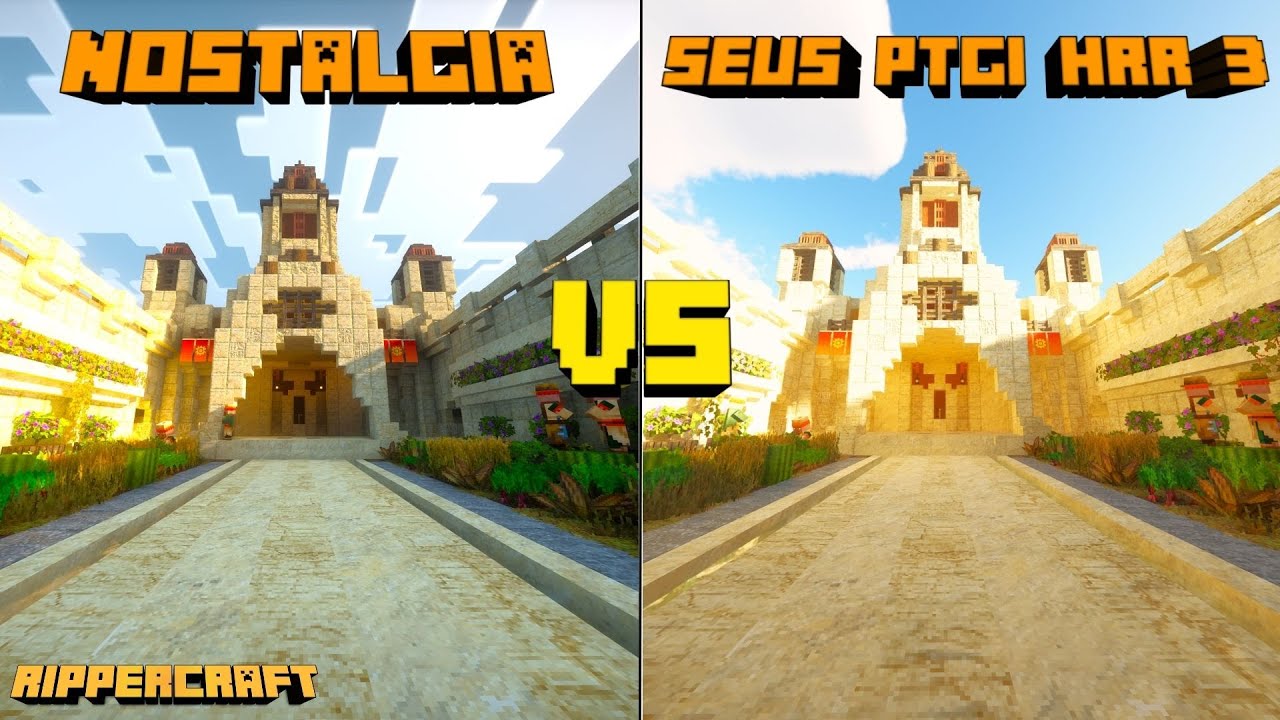 Which Minecraft Shader is Better? Nostalgia vs SEUS PTGI HRR 3 Comparison