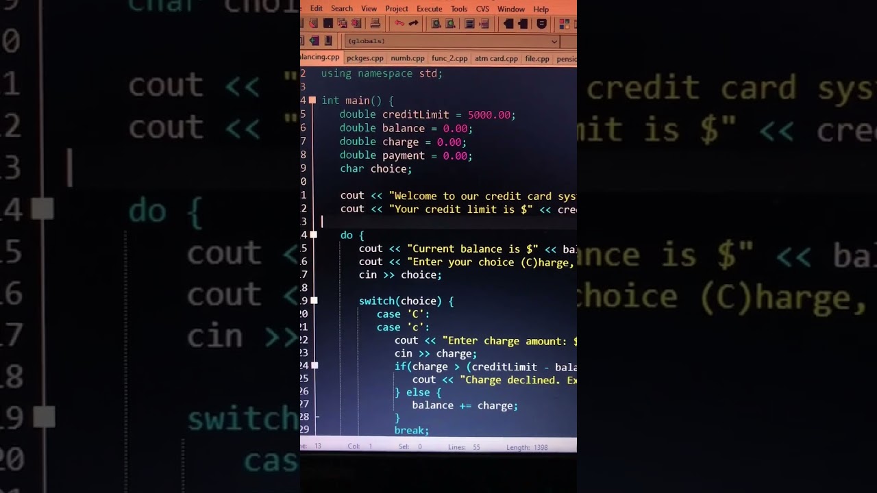 credit card c++#coders #codelife #codingninja #coderstokyo #codemasters #codinglife #code #coders