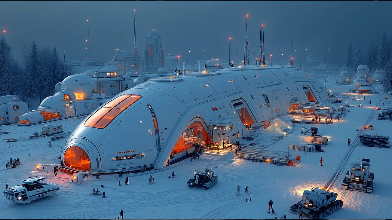 Arctic Dreams: The Stunning Future of Snow Cities & Vehicles | Sci-Fi Art | 4K