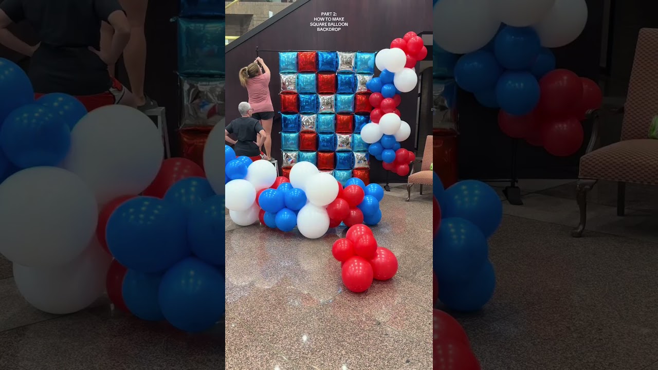 Part 2: How to make a square balloon backdrop