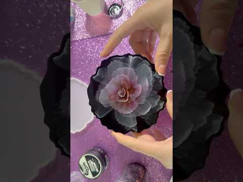 Learn to Create a Flower Resin Coaster 🌺 #subscribe #art #resin #diy #resinart #artist