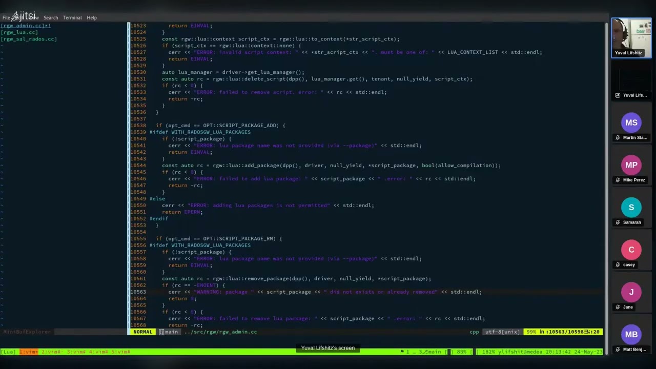 Ceph Tech Talk: RGW Lua Scripting Code Walkthrough - Clip