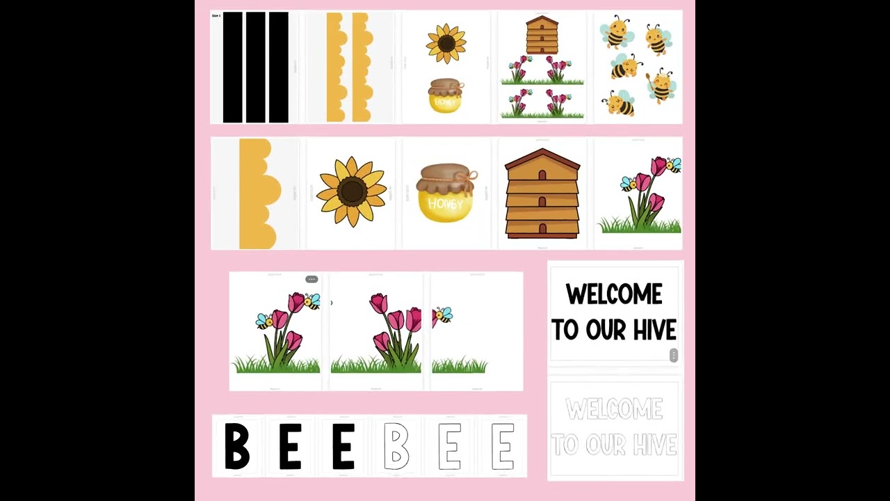Bee Themed Spring Bulletin Board Kit - April Door Decor