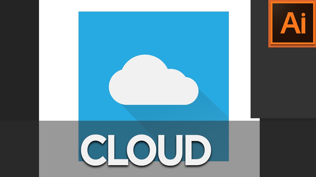 Cloud Flat Design Adobe Illustrator tutorial