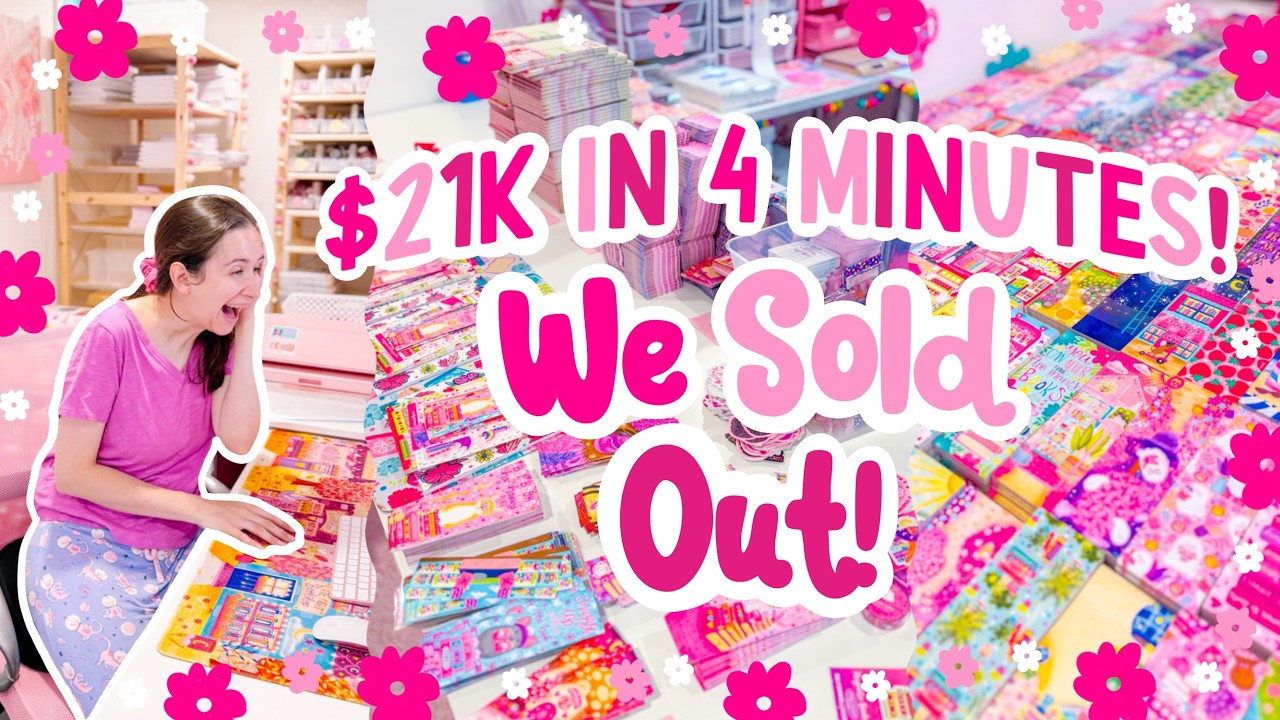 $21k in 4 Minutes! 😧 WE SOLD OUT! 🎉 Small Business Studio Vlog 💕