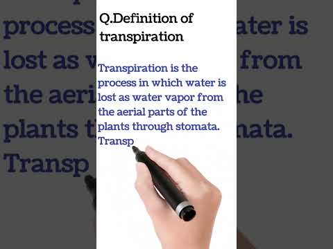 definition of transpiration #shorts #ytshorts
