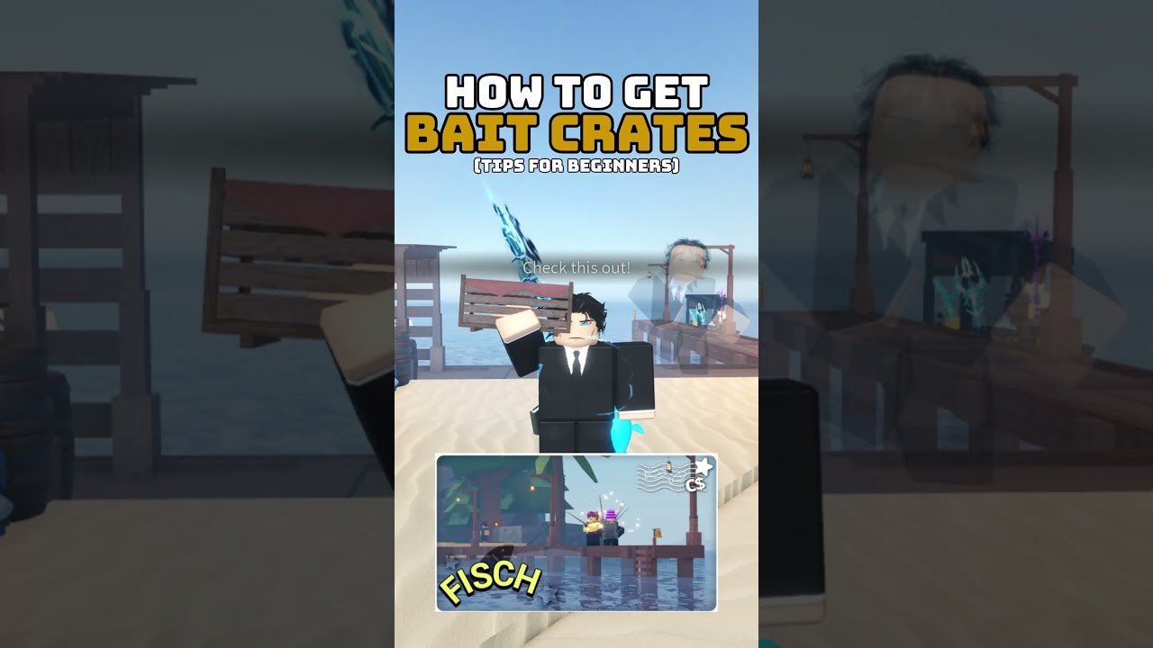 The FASTEST way to get BAIT CRATES in Roblox FISCH! (Tips for beginners) #roblox #fisch #gaming