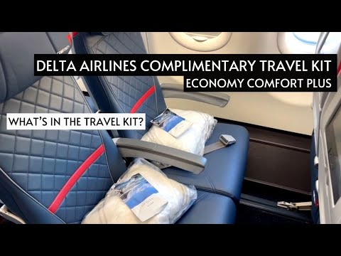 COMPLIMENTARY TRAVEL KIT Delta Airlines ECONOMY COMFORT PLUS Long Haul Flights | USA To Europe