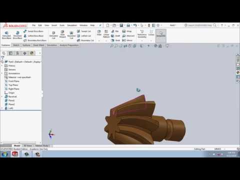 How to make solidworks spiral bevel gear | loft | industrial design | Mechanical Model