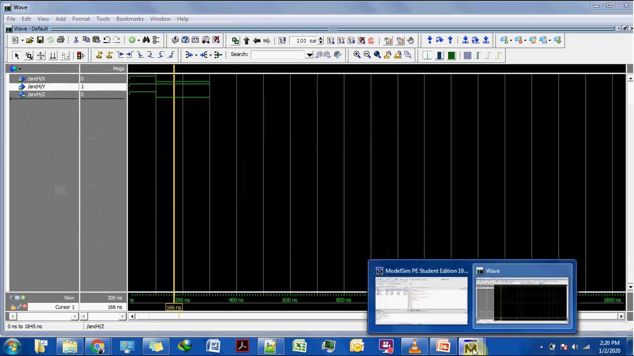 VHDL tutorial using Model Sim Startup kit