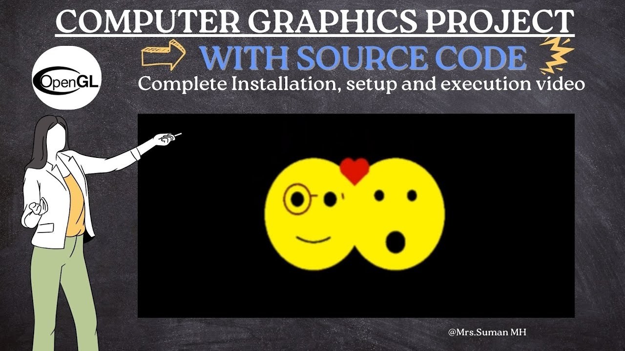 Moving Smiles | OpenGL Project | Computer Graphics Project | With Source Code and Sample Report