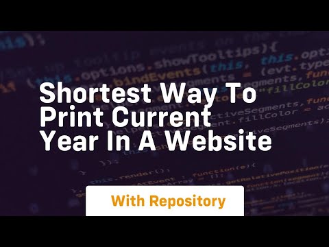 shortest way to print current year in a website