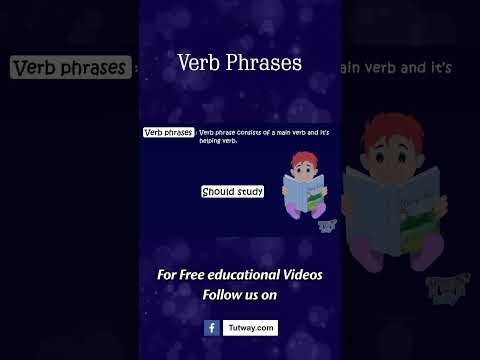 Verb phrases | Verb Phrase: Definition, Functions and Examples | Parts of Sentence | English #shorts