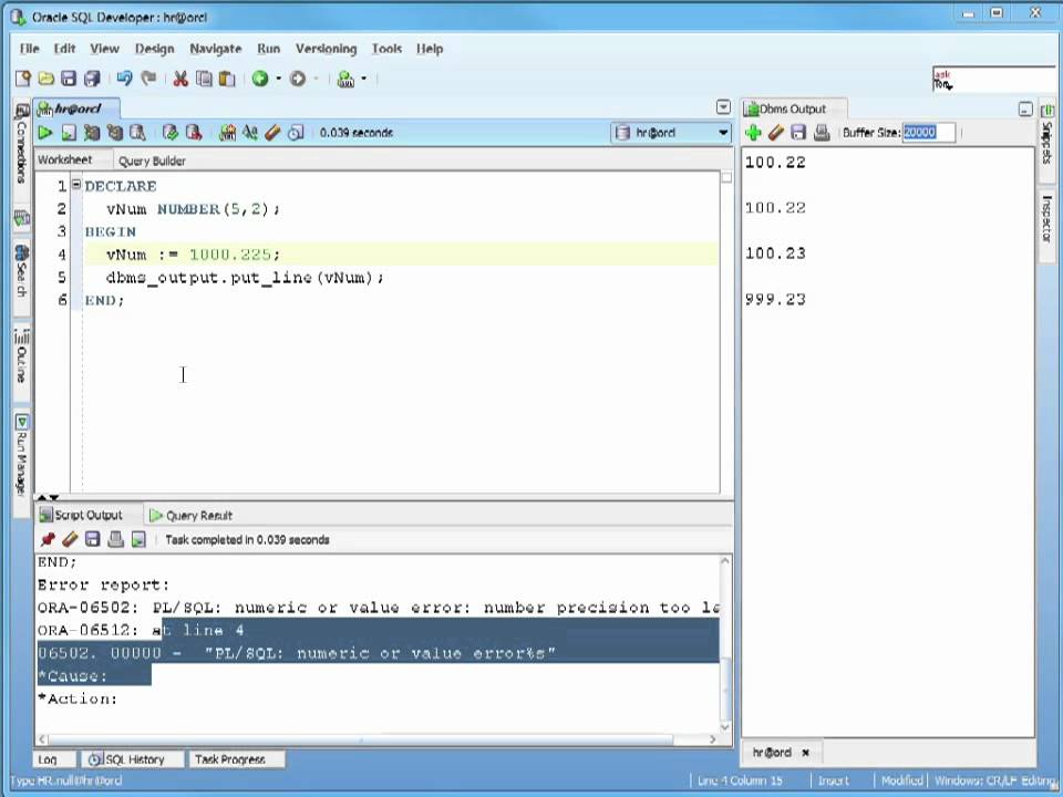 Oracle PL/SQL Tutorial -  Numbers