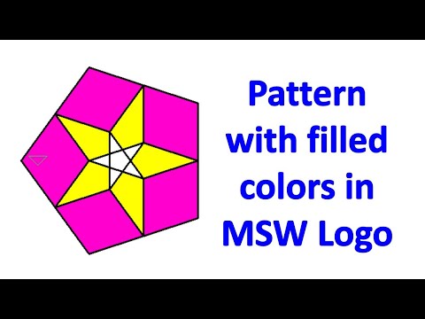 Pattern with filled colors in MSWLogo | Learn Simple commands of MSW Logo | MSW Logo Tutorial