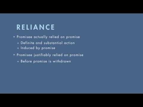 Contracts tutorial: Promissory Estoppel | quimbee.com