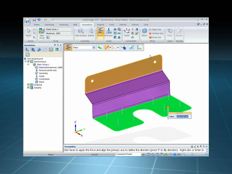 Solid Edge Tips & Tricks: Solid Edge Simulation, Mid Plane Surface