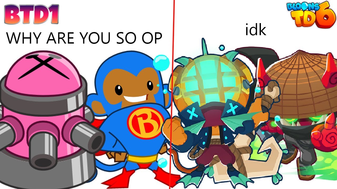 BTD1 TOWERS MEET BTD6 TOWERS