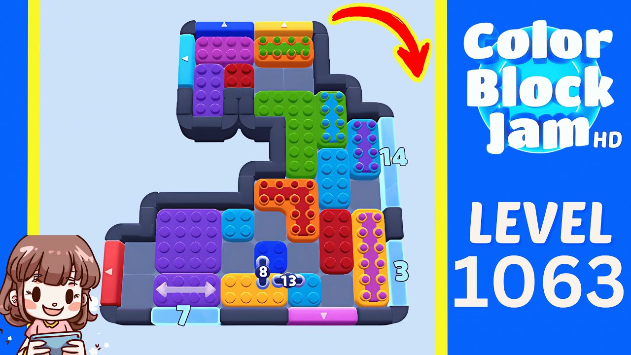Color Block Jam Level 1063 Solution Walkthrough