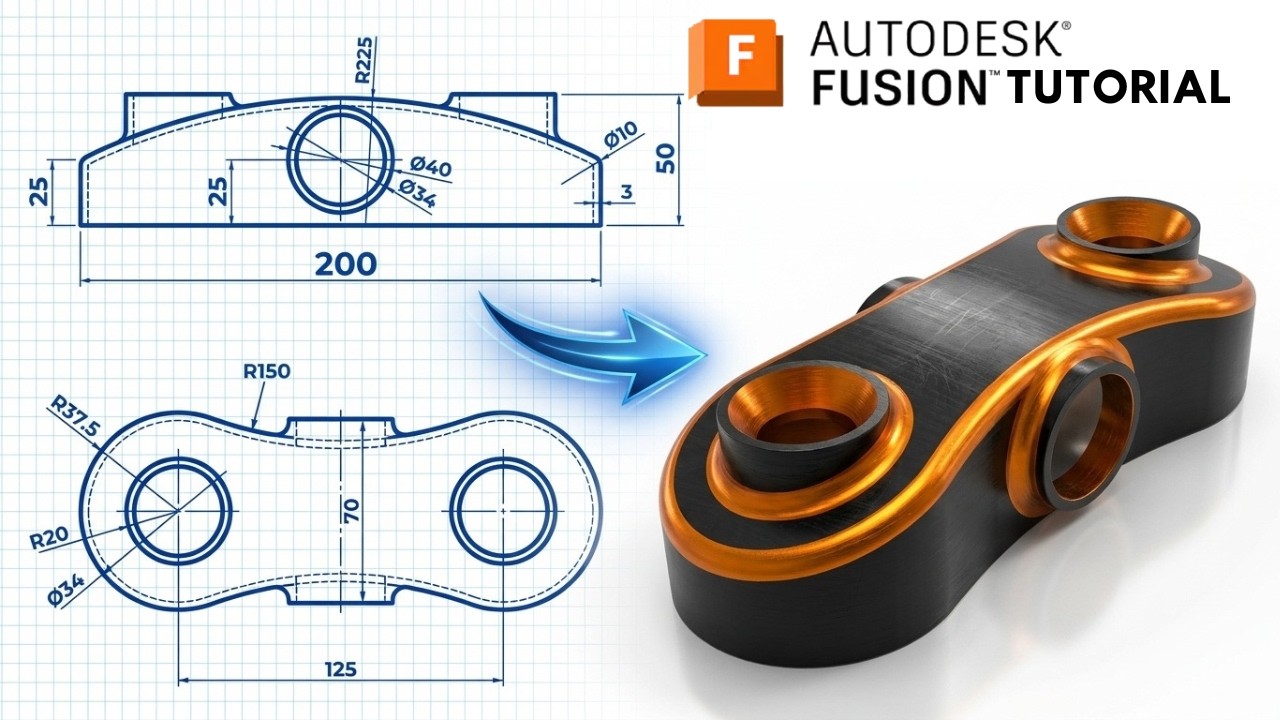 Fusion 360 From Zero | Beginner Step-by-Step Modeling Tutorial #36