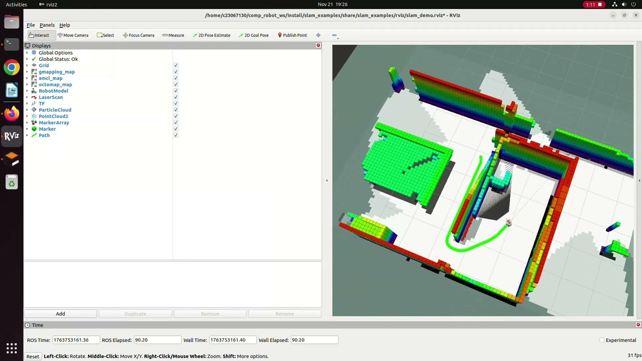 Online motion planning for a robot using A* algorithm in Python.
