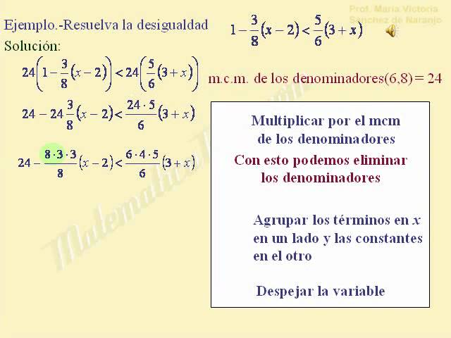 Problemas Matematicos De Desigualdad