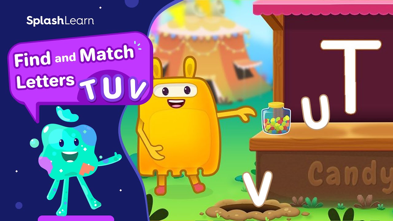 Learn Uppercase & Lowercase Letters TUV | Alphabet Recognition & Matching | SplashLearn