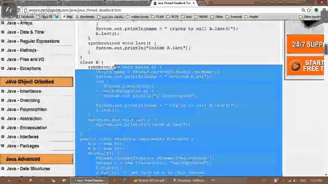 Threading 2 & Java with Networking (Java035 ForArab)