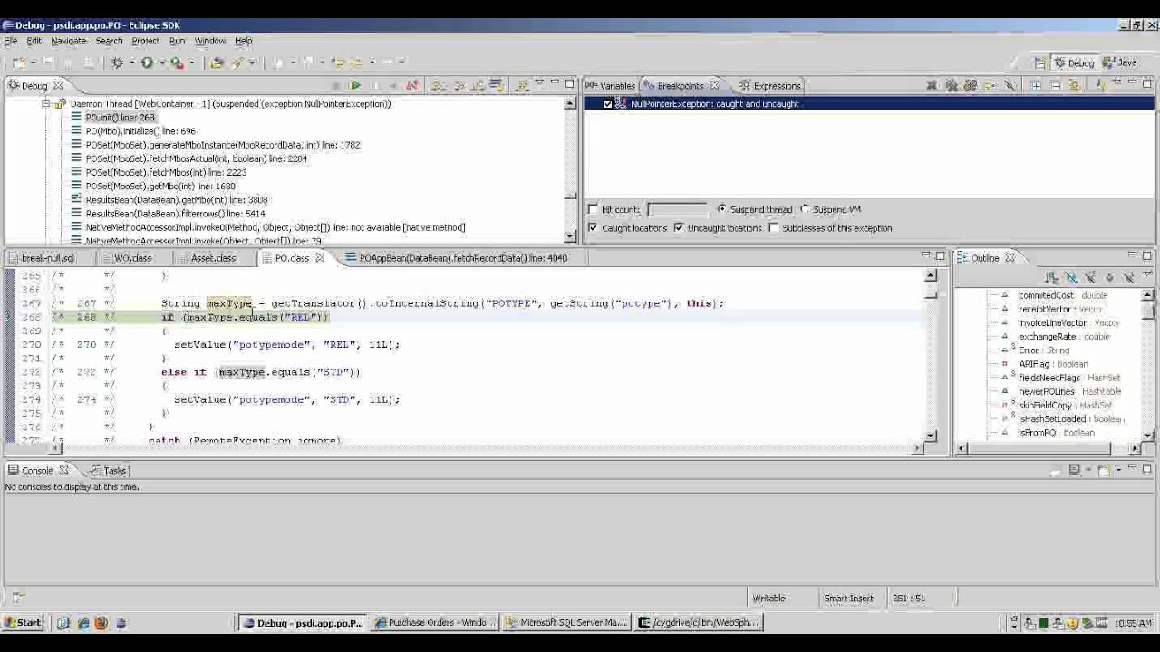 Eclipse Exception Breakpoint Tutorial