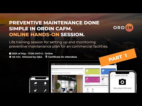 SC Preventive Maintenance Scheduling in ORDIN CAFM Tutorial