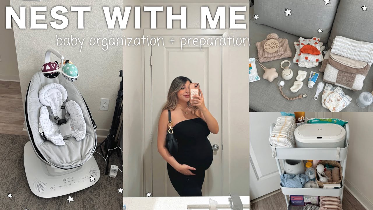 NEST WITH ME: preparing for baby’s arrival, organization, nesting mode activated 🍼✨☁️