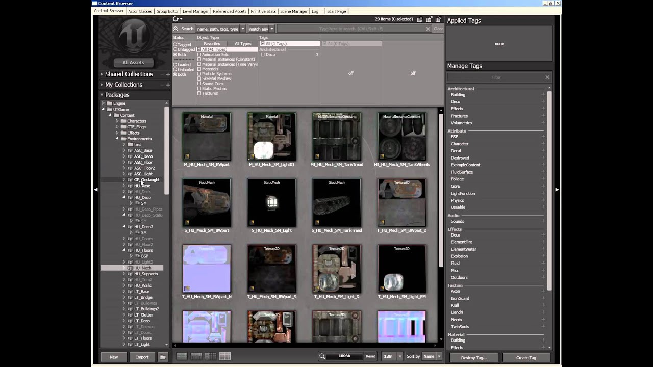 UDK Tutorial Part 32: Toolbox- Content Browser Source Panel