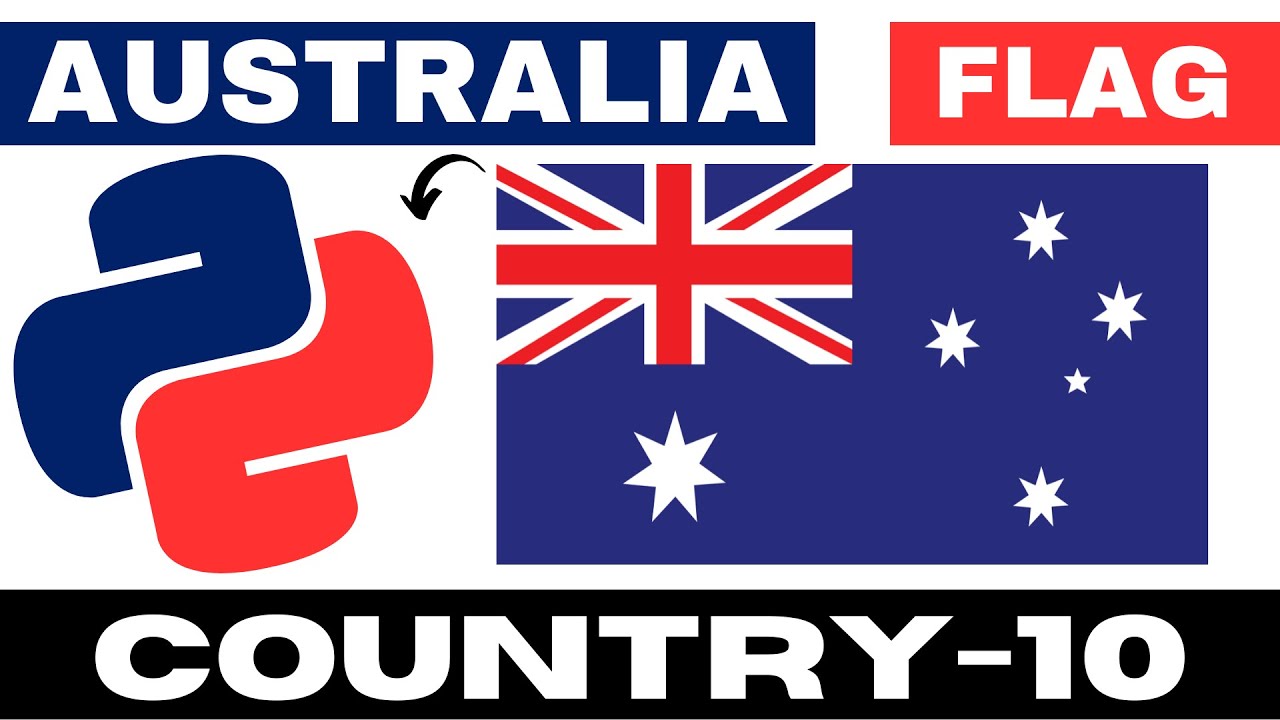 Australia Flag using python turtle | #australia