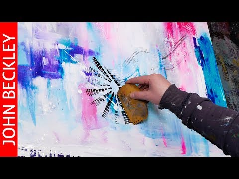 Peinture abstraite moderne - Démonstration à l'acrylique - Clouds