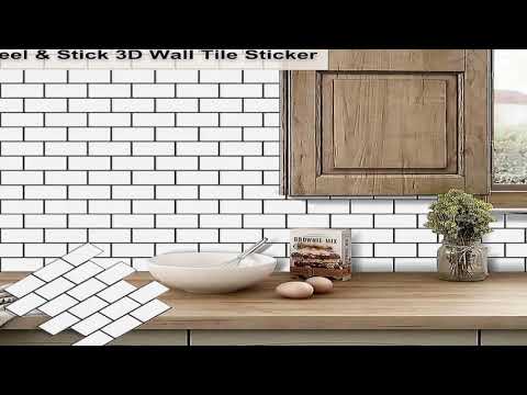 Subway Wall Stickers Peel and Stick 3d Brick Vinyl Wallpaper Bathroom Kitchen Backsplash Wall D