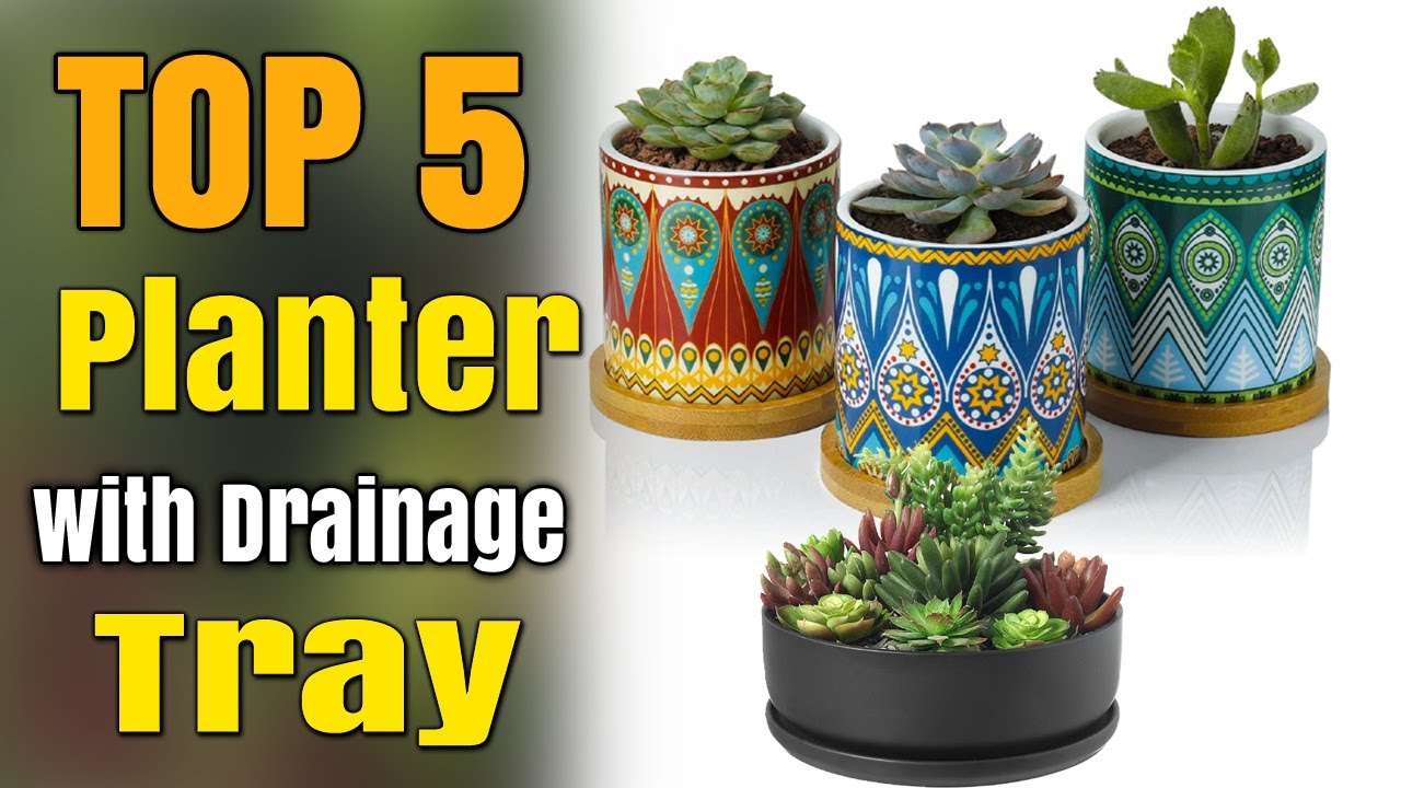 tabletop planter with drainage tray extra large