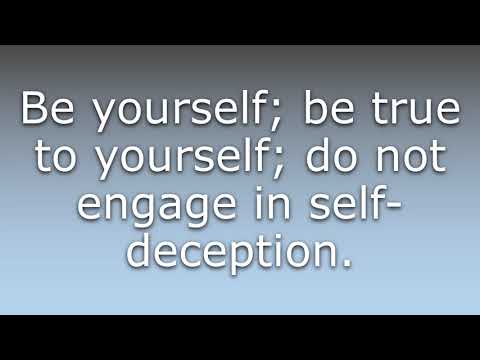 What does To thine own self be true mean?