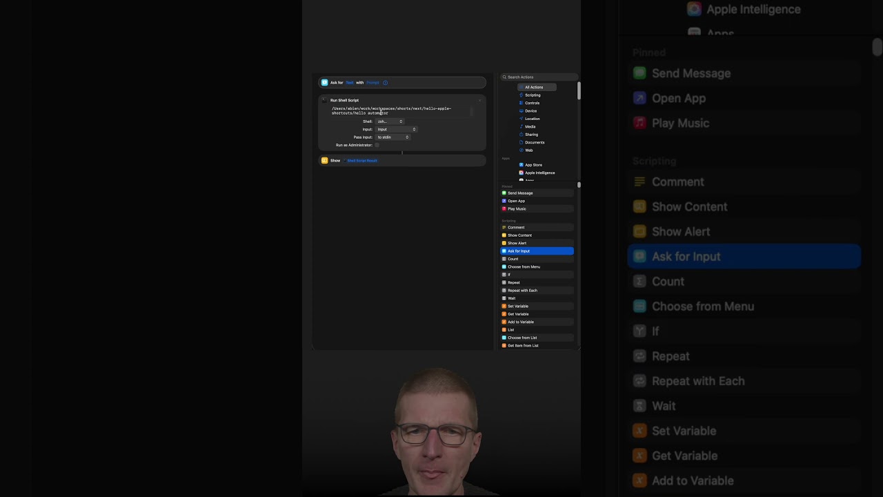 User Input with Apple Shortcuts and Java 25 Script #java #shorts #coding #airhacks