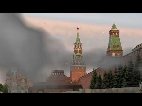 Maskva loop. Moscow is on fire, a fire on Red Square.