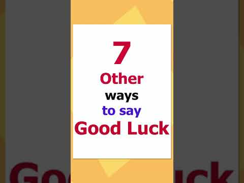 7 other ways to say "Good Luck" #shorts