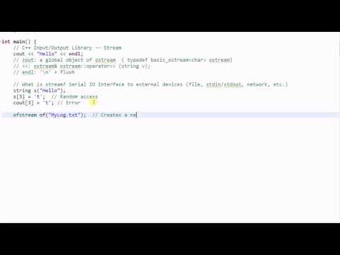 C++ Stream #1: Introductory