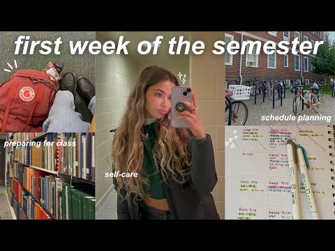 the first week of college π studying, semester prep, and schedule planning