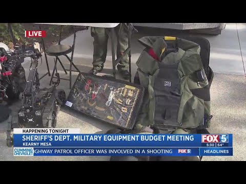 Sheriff's Dept. Holds Military Equipment Budget Meeting